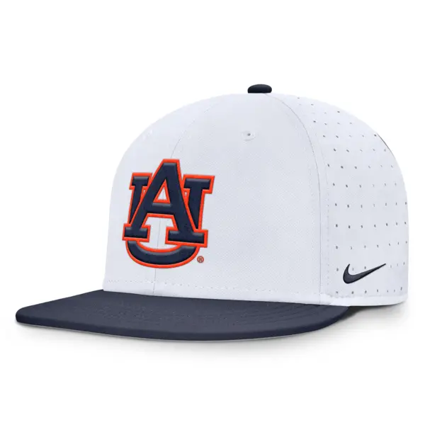 Nike Auburn Dri-fit Fitted Hat - White