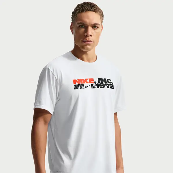 Nike Dri-fit Uv Short Sleeve Top - White