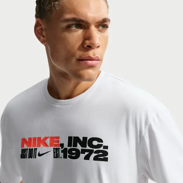 Nike Dri-fit Uv Short Sleeve Top - White