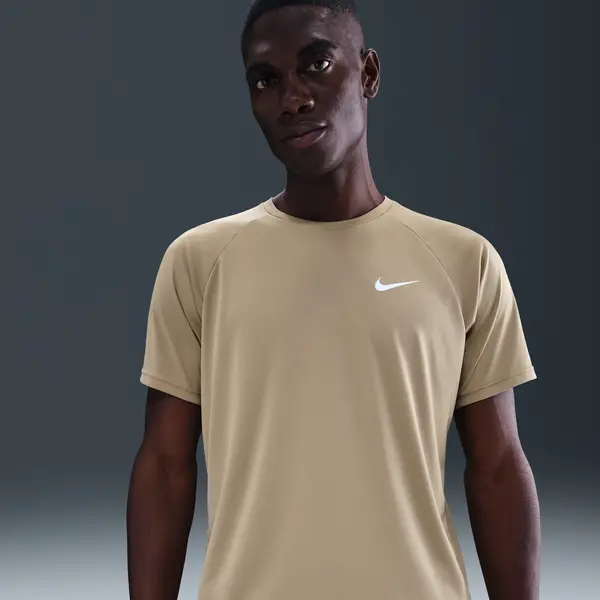 Nike Hydroguard Essential Dri-fit Uv Short Sleeve Top - Brown