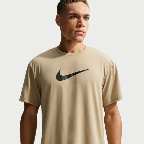 Nike Dri-fit Uv Short Sleeve Top - Brown
