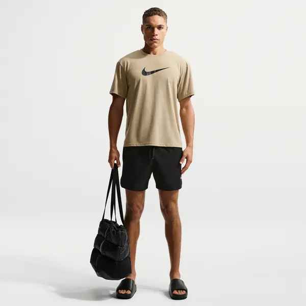 Nike Hydroguard Dri-fit Uv Short Sleeve Top - Brown