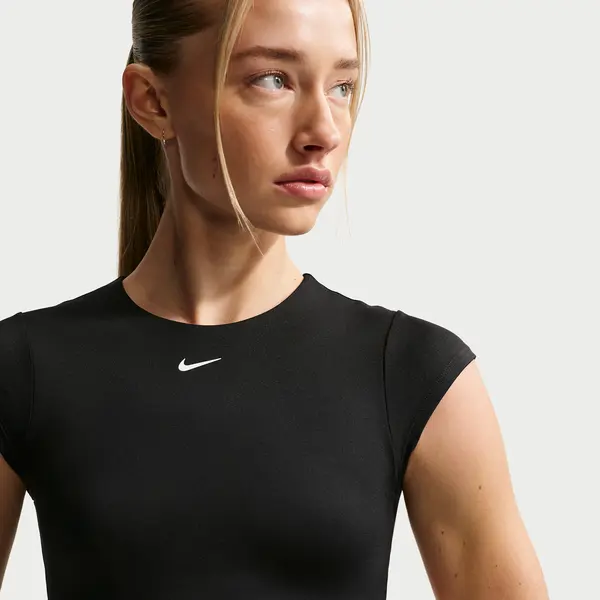 Nike Cropped Swim Top - Black