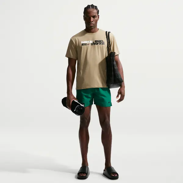 Nike Dri-fit Uv Short Sleeve Top - Brown