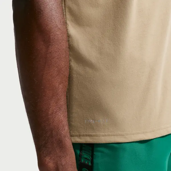 Nike Dri-fit Uv Short Sleeve Top - Brown