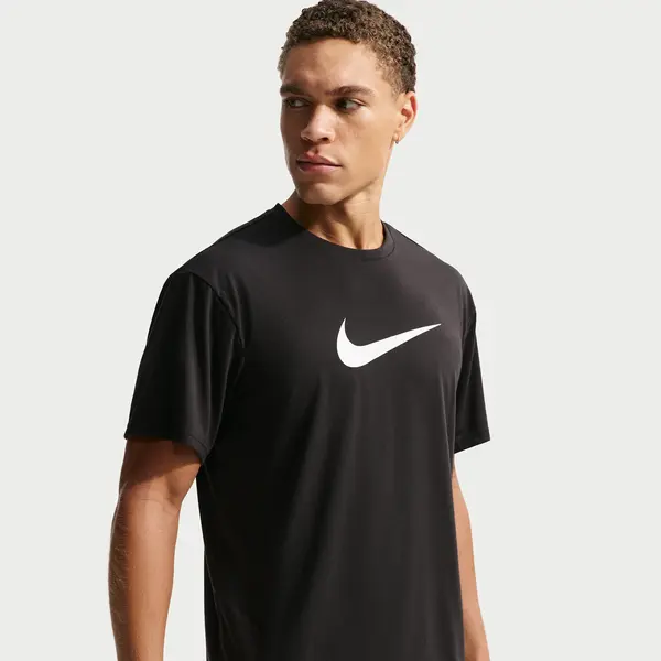Nike Dri-fit Uv Short Sleeve Top - Black