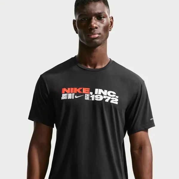 Nike Dri-fit Uv Short Sleeve Top - Black
