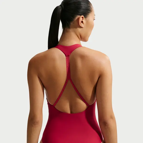 Nike Hydralock Luxe V-neck One Piece - Red
