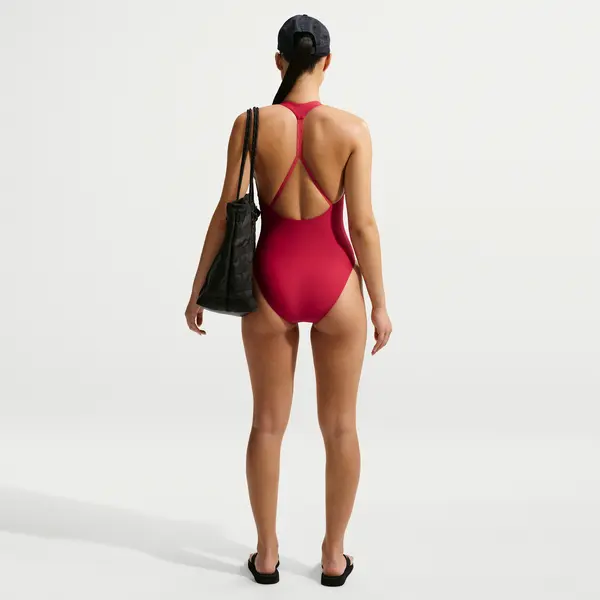 Nike Hydralock Luxe V-neck One Piece - Red