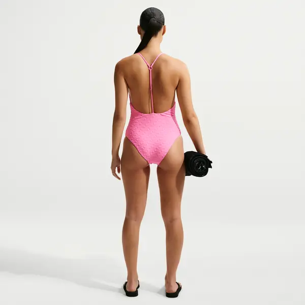 Nike Terry Texture Y-back One Piece - Pink