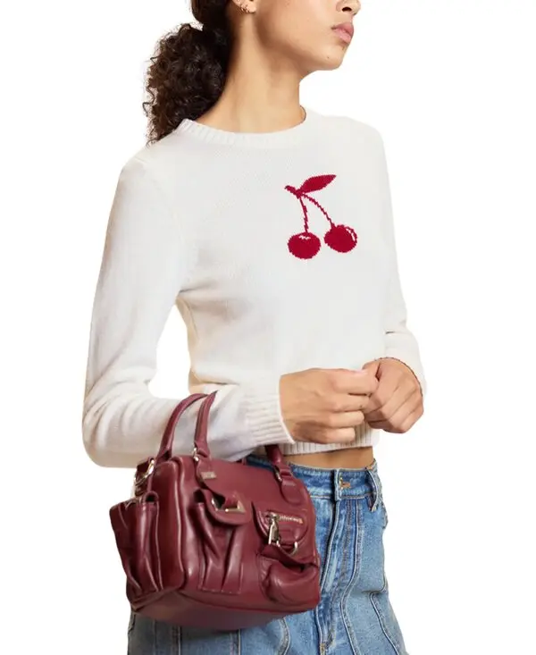 Cynthia Rowley Intarsia Cropped Sweater - Ivory