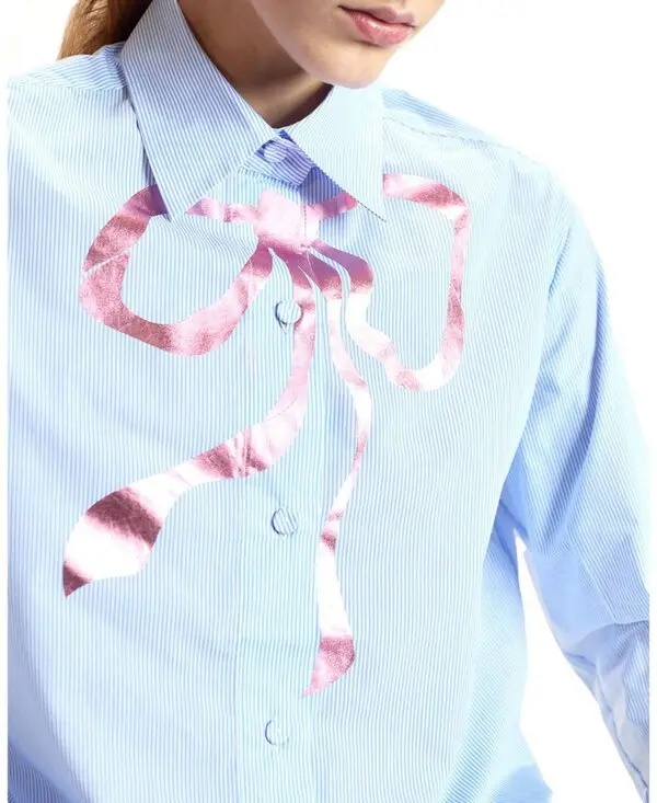 Cynthia Rowley Cotton Shirt With Bow Detail