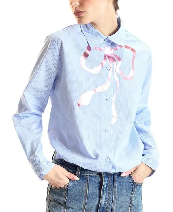 Cynthia Rowley Cotton Shirt With Bow Detail