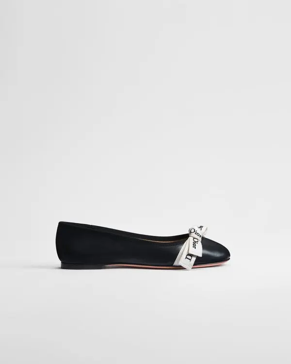 Dior J'adior Ballet Flat - Black Lambskin