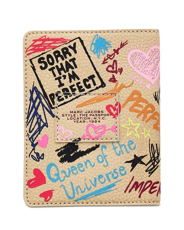 Marc Jacobs The Punk Scribble Passport Case