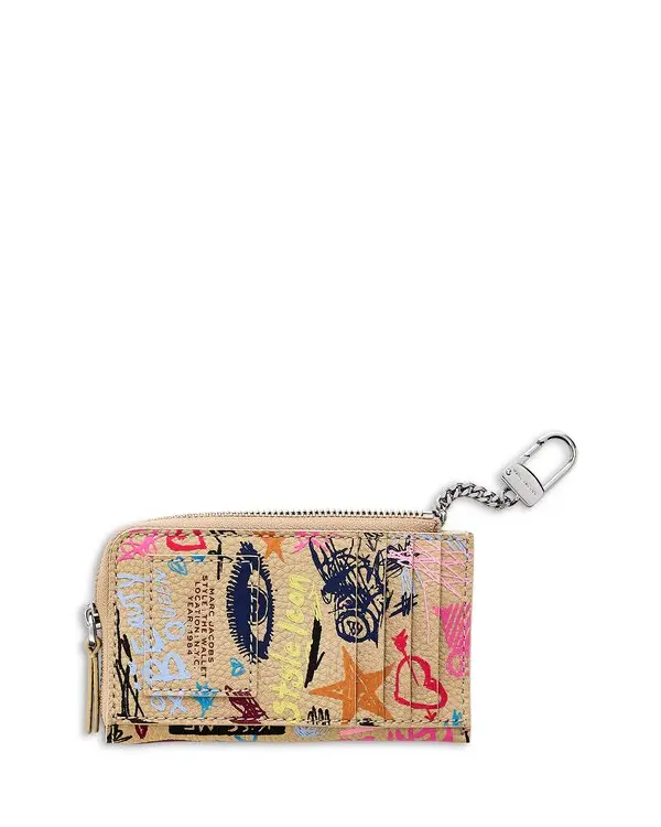 Marc Jacobs The Punk Scribble Top Zip Multi Wallet - Beige