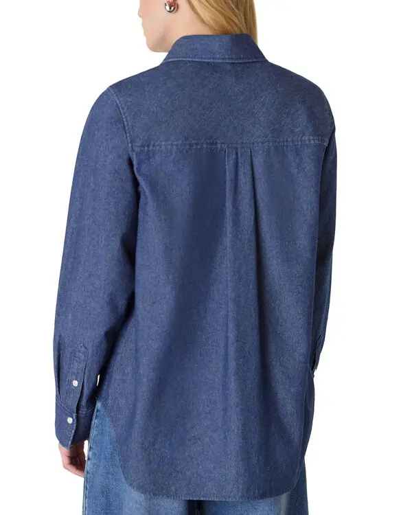 Whistles Pocket Detail Cotton Shirt - Denim