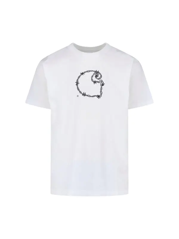Carhartt Work In Progress Barbwire C' T-shirt - White