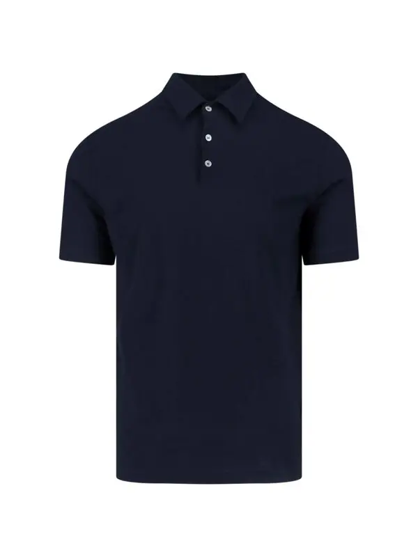 ZANONE Cotton Polo Shirt - Blue