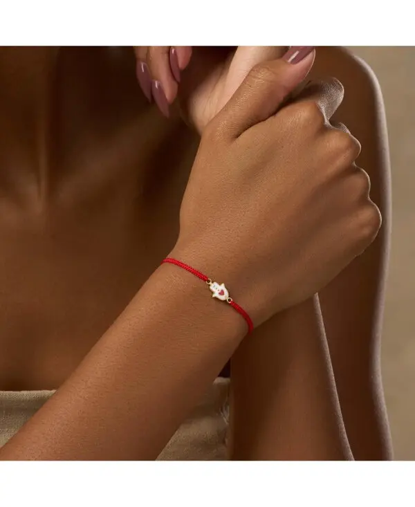 KARMA AND LUCK Expression Of Love Hamsa Heart Bracelet