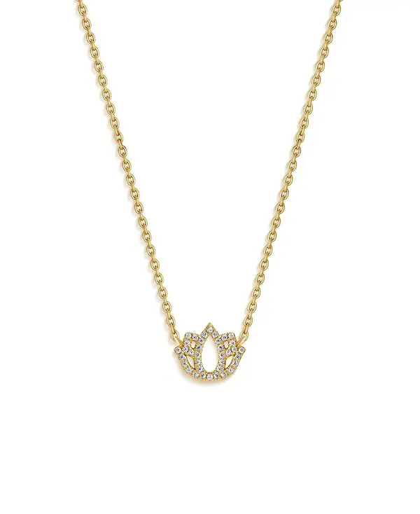 KARMA AND LUCK Ethereal Blossom Lotus Pendant Harmony Necklace - Gold