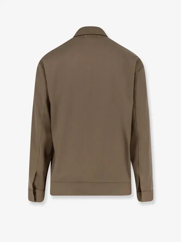 GOLDEN GOOSE Coach Wool And Cotton Jacket - Green