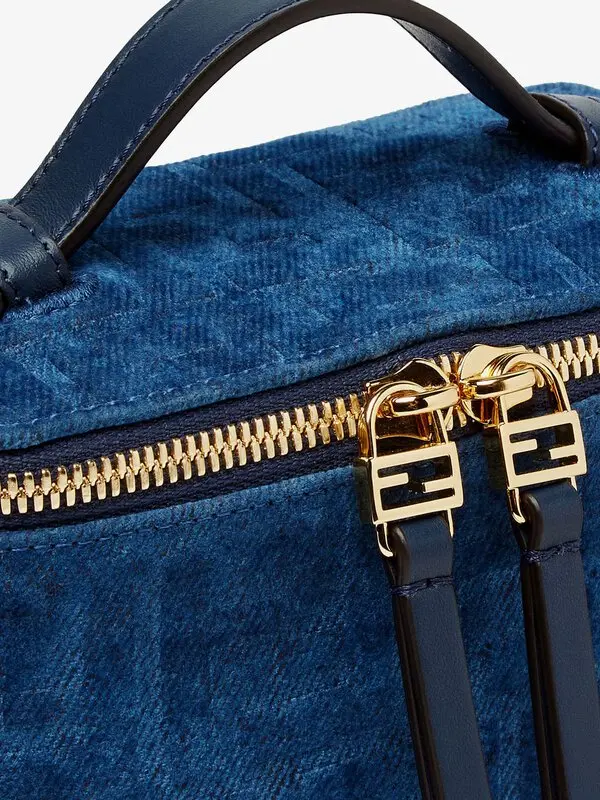 Fendi Vanity Case Ff Fabric - Blue