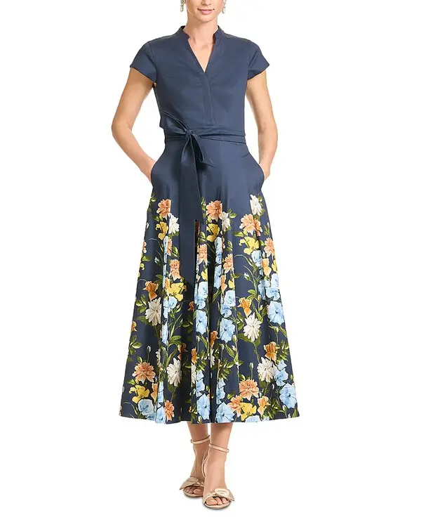 SACHIN AND BABI Ganika Dress - Navy Wildflowers Degrade