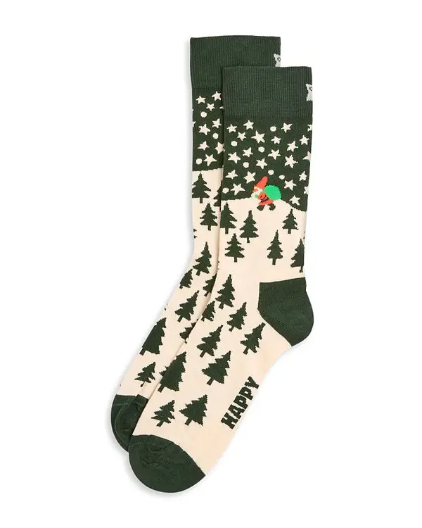 Happy Socks Santa On The Way Crew Socks