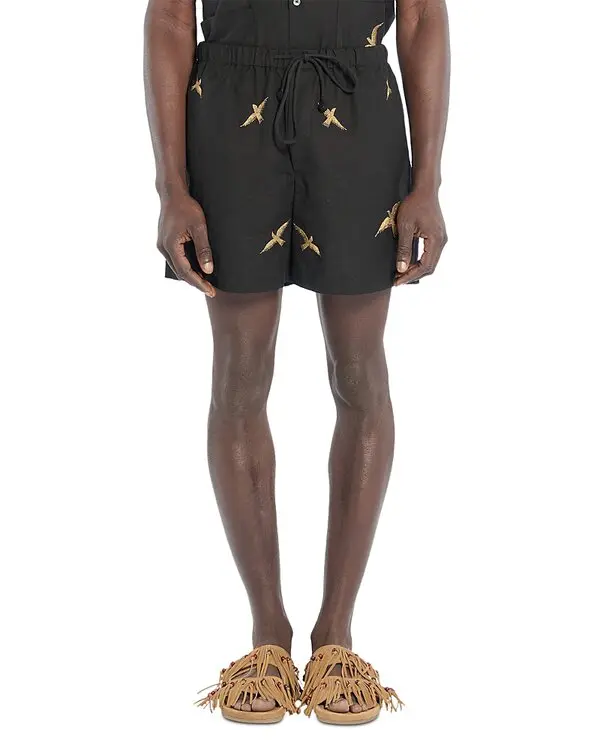 BAZISZT Columbus Embroidered 5.1" Shorts