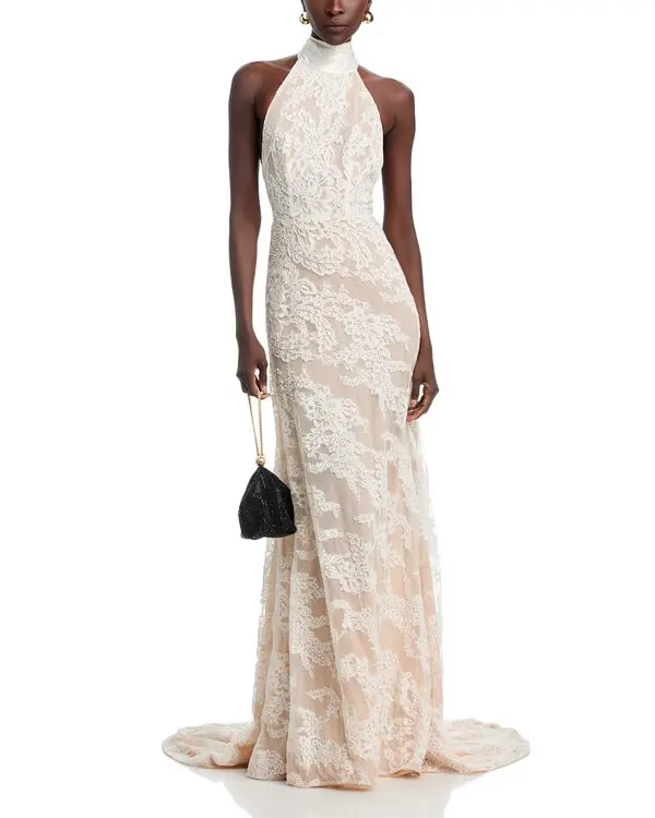 SAU LEE Andrea Lace Gown