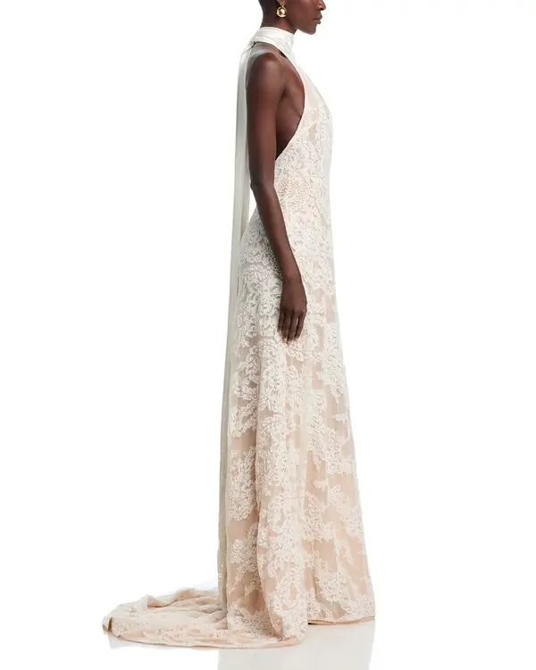 SAU LEE Andrea Lace Gown