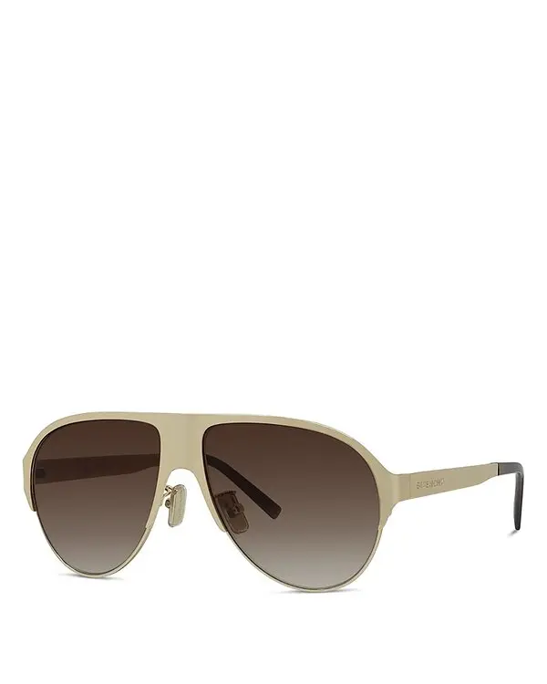 Givenchy 57mm Pilot Sunglasses - Gold/gradient Brown