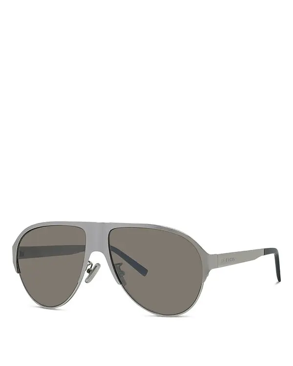 Givenchy 57mm Pilot Sunglasses - Shiny Palladium/brown