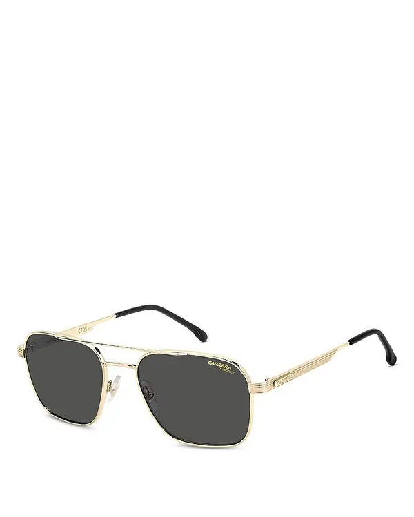 Carrera Eyewear Double Bridge Square Sunglasses 57mm - Gold
