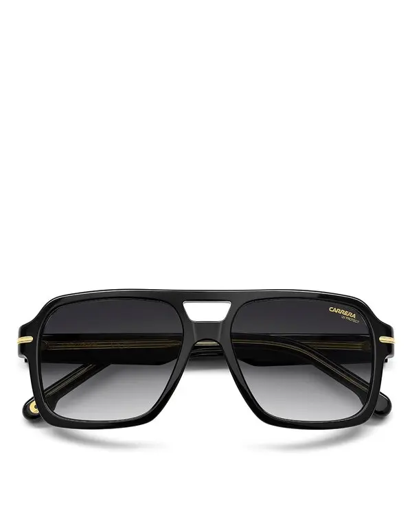 Carrera Eyewear Double Bridge Square Sunglasses, 56mm