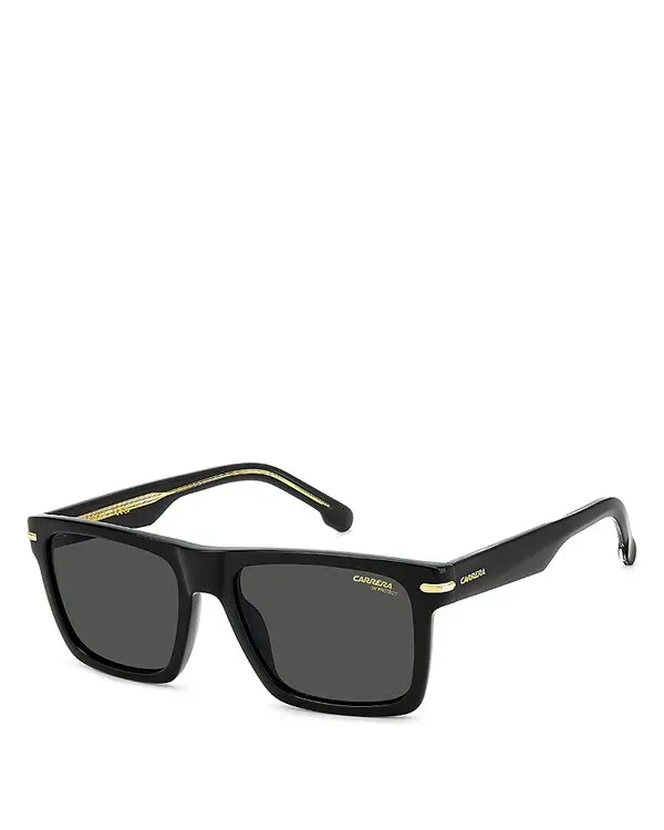 Carrera Eyewear Rectangular Sunglasses, 55mm - Black