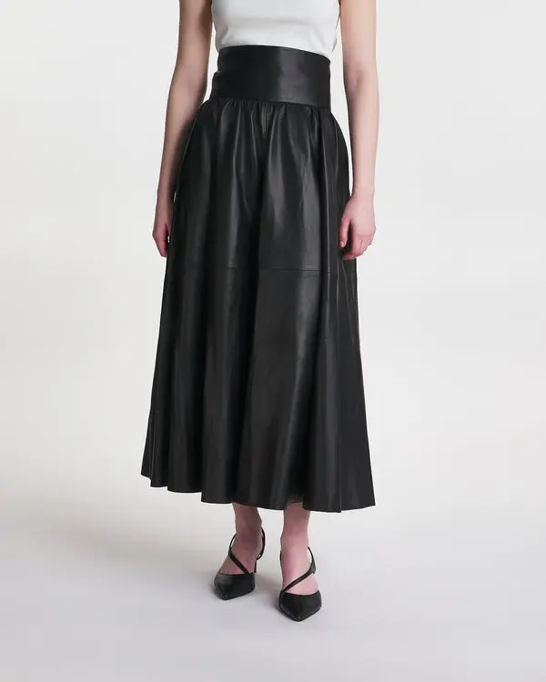 BY MALENE BIRGER Mivilo Leather Skirt