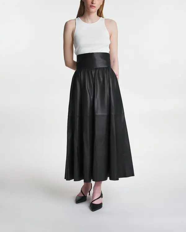 BY MALENE BIRGER Mivilo Leather Skirt