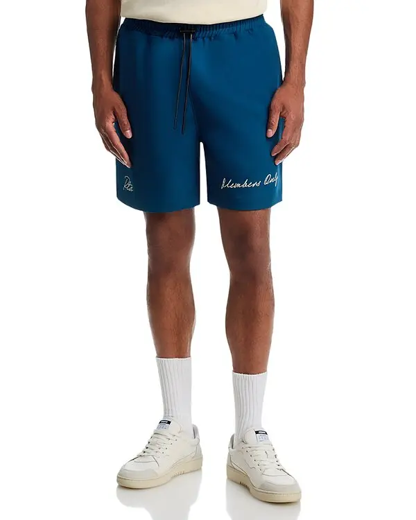 RtA Members Only Drawstring Logo Shorts - Blue Rta