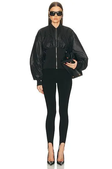 Atlein Ribbed Waist Bomber Jacket
