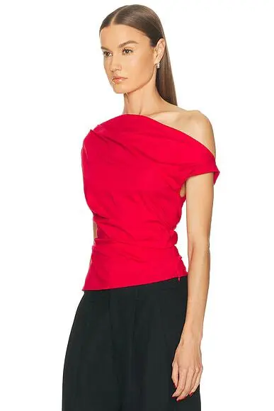 Staud Asymmetrical Top - Cherry