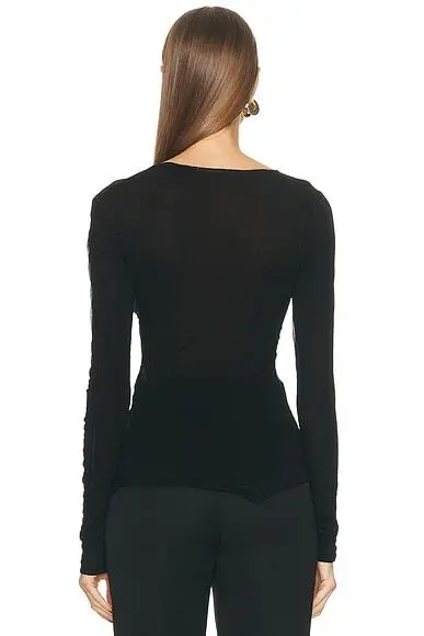 Helmut Lang Seamed Wind Top - Black