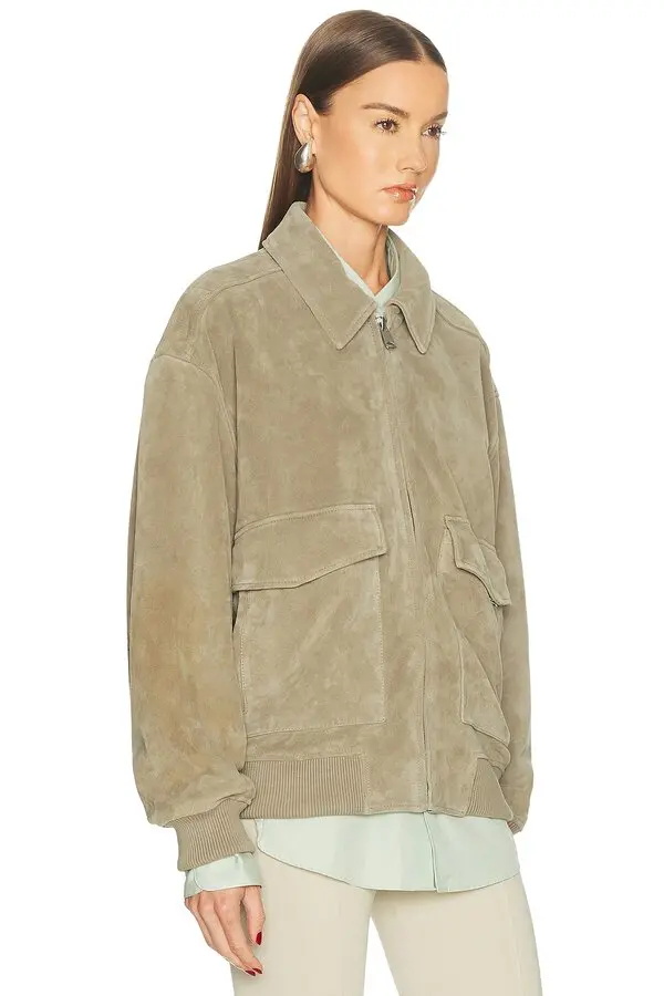 Citizens Of Humanity Vivienne Suede Jacket - Deep Olive