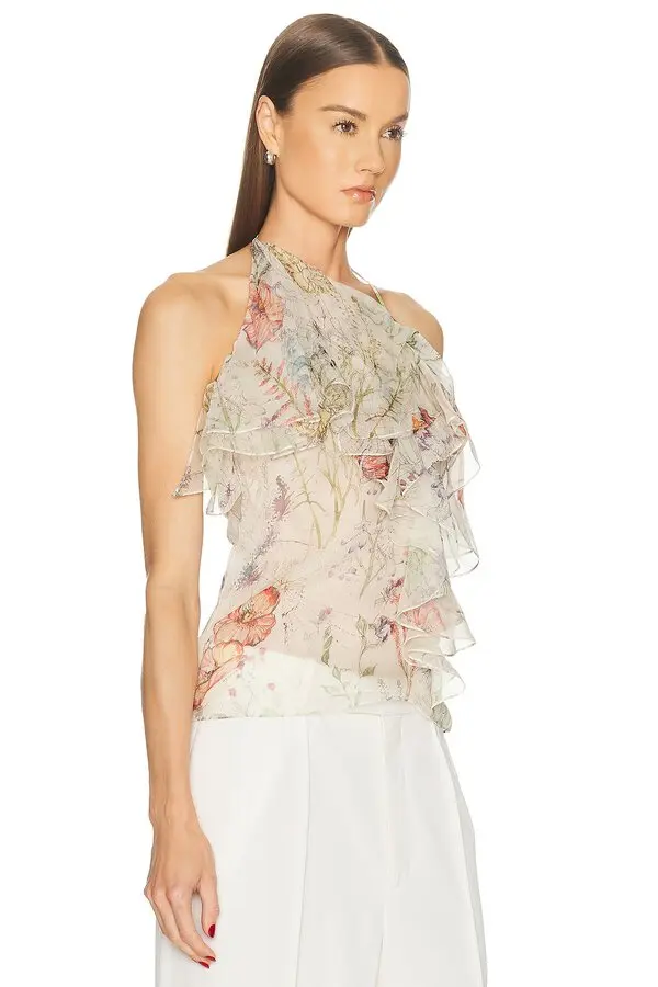 Alexander McQueen Halter Neck Ruffle Top