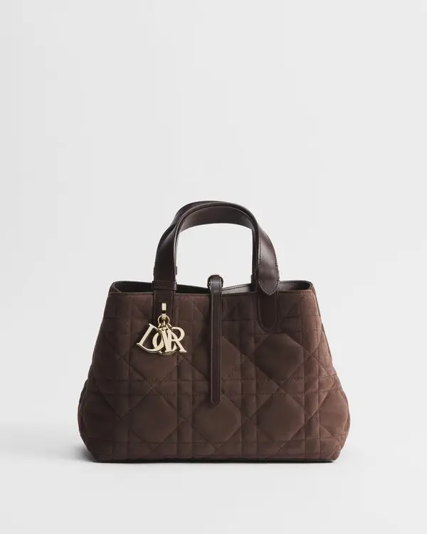 Dior Medium Toujours Bag - Cocoa Macrocannage Suede Goatskin