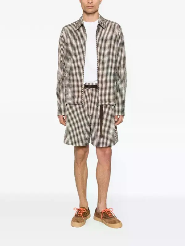 Moncler Checked Belted Shorts