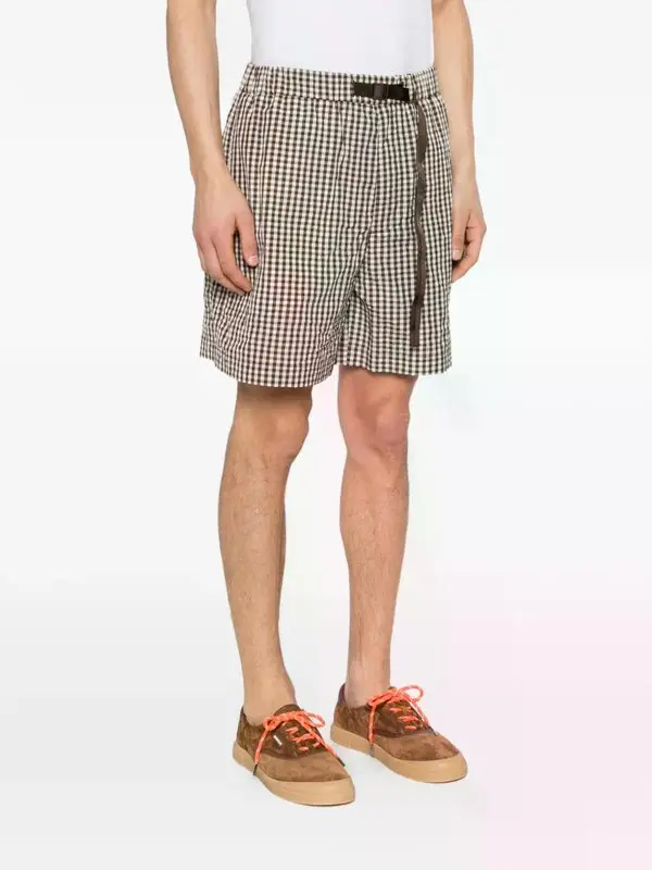 Moncler Checked Belted Shorts