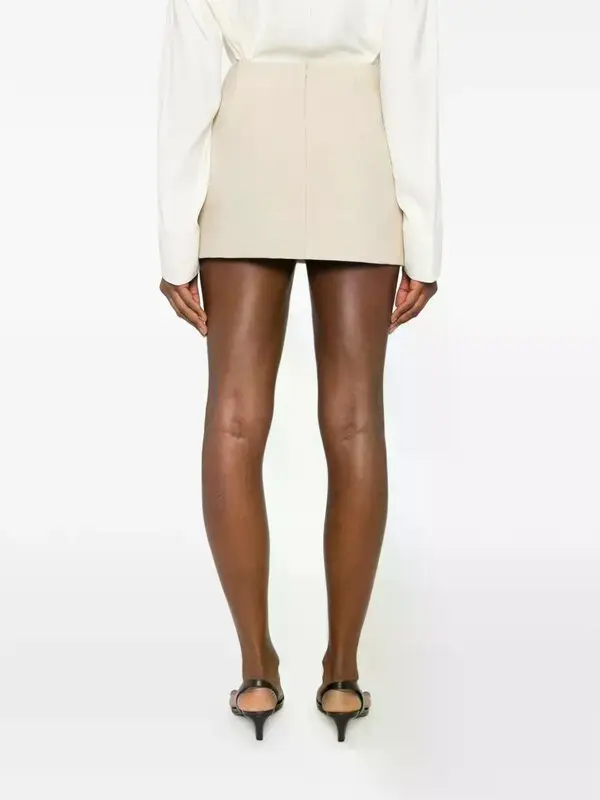 Wardrobe.NYC Contour Mini Skirt - Neutrals