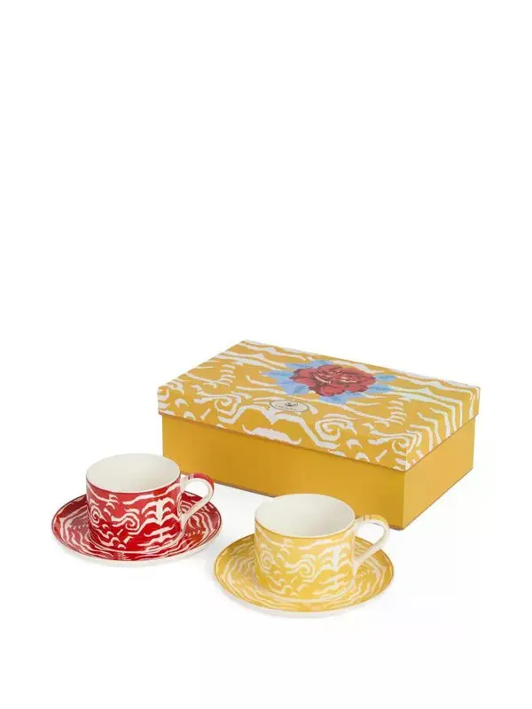 LISA CORTI Patterned Tea Set - Red